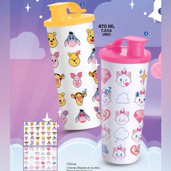 Tupperware | Kitchen | Tupperware Emoji Disney 6oz Tumbler With Flip ...